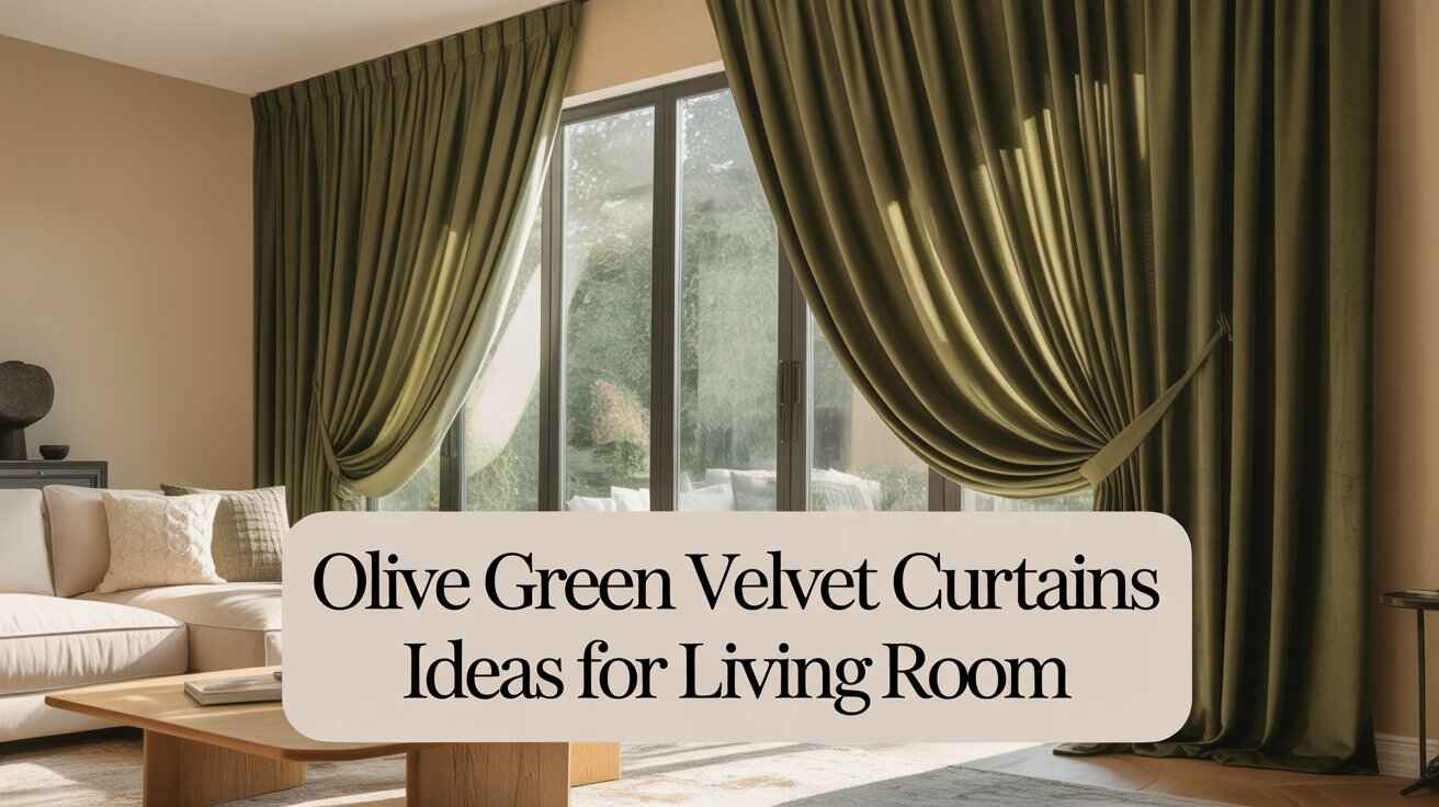 5 Best Olive Green Velvet Curtains Ideas for Living Rooms